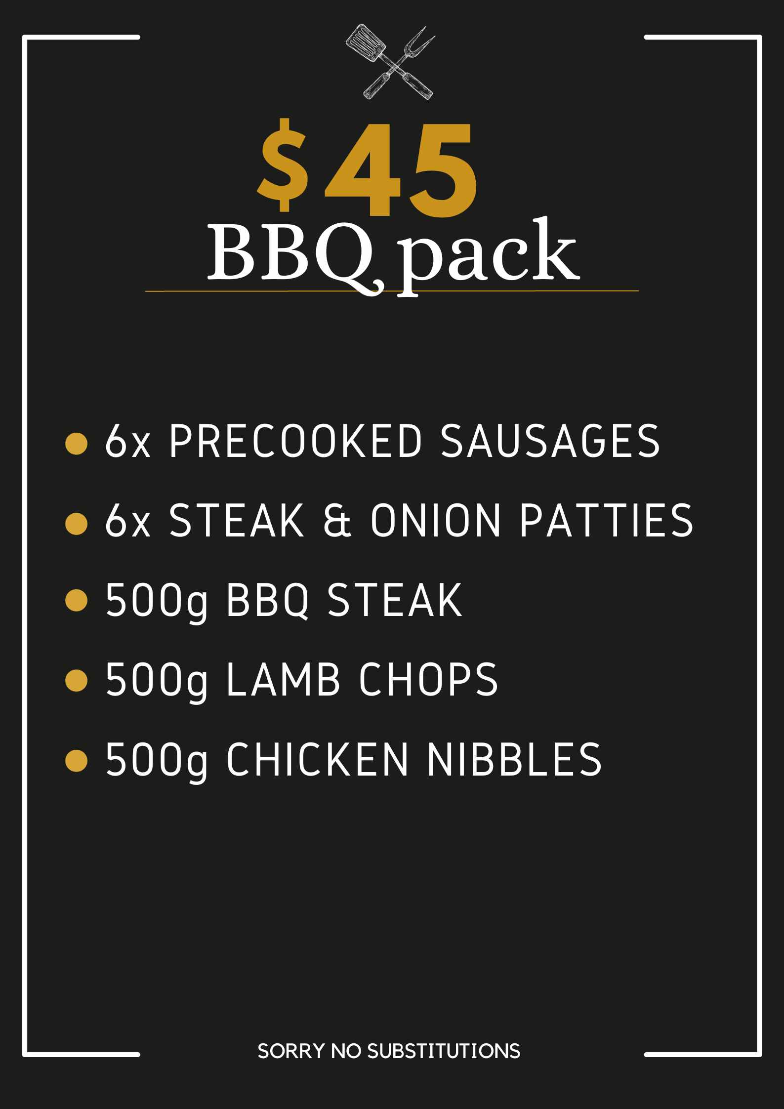 $45 BBQ Pack – Hibbards Online Meat