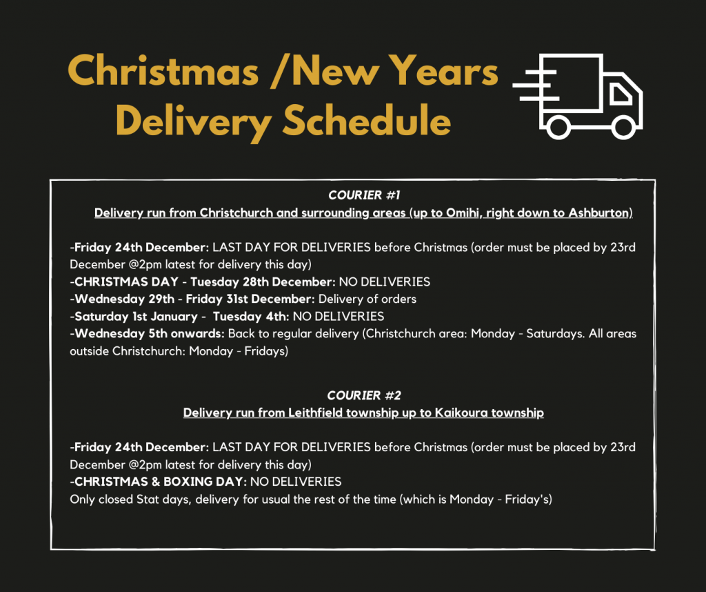 Christmas New Years Delivery Schedule – Hibbards Online Meat